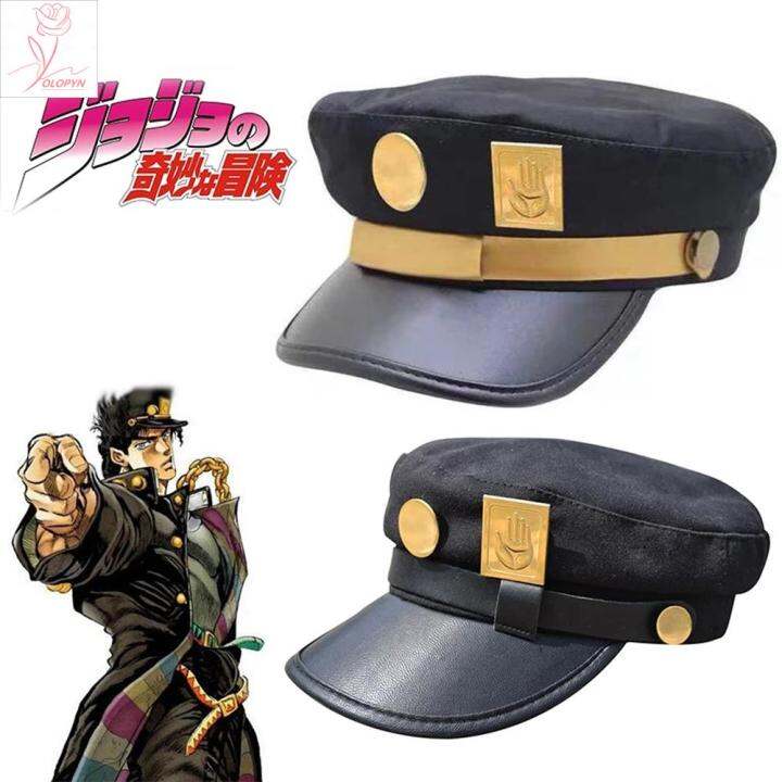 OLOPYN Anime Props Military Army Jotaro Hat Cosplay Cap JOJO Caps JoJo ...