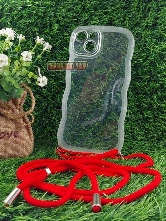 Case Bening Gelombang + TALI ( IPHONE 14 PLUS ) Casing Hp Terbaru 2023 ...