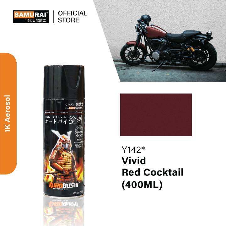 Samurai Spray Paint Yamaha Y142 Vivid Red Cocktail (400ml) | Lazada