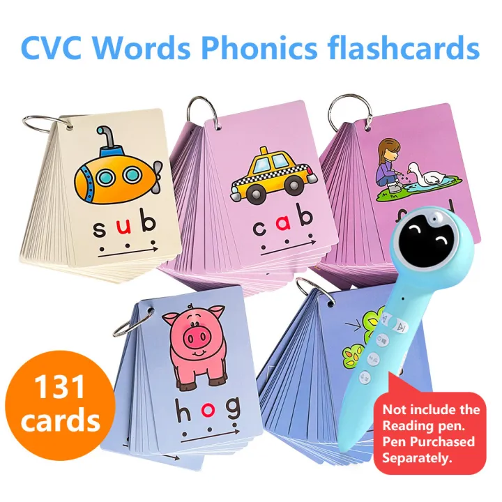 Phonics CVC Words Flash Cards Workbooks Activities Worksheets Charts ...