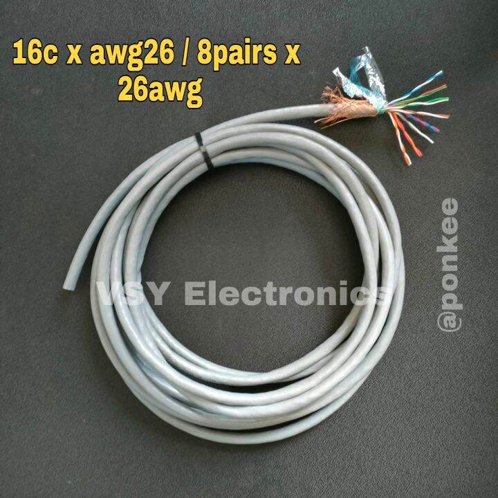 16c x awg26 / 8 pairs x 26awg High End Shielded Cable Wire Solid Strand ...