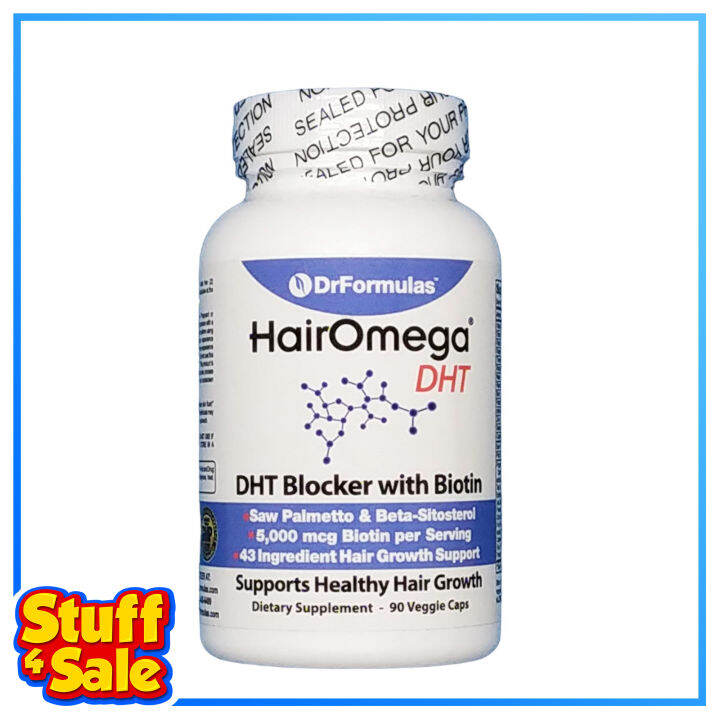 DrFormulas HairOmega DHT Blocker with Biotin Hair Growth 90 veggie ...