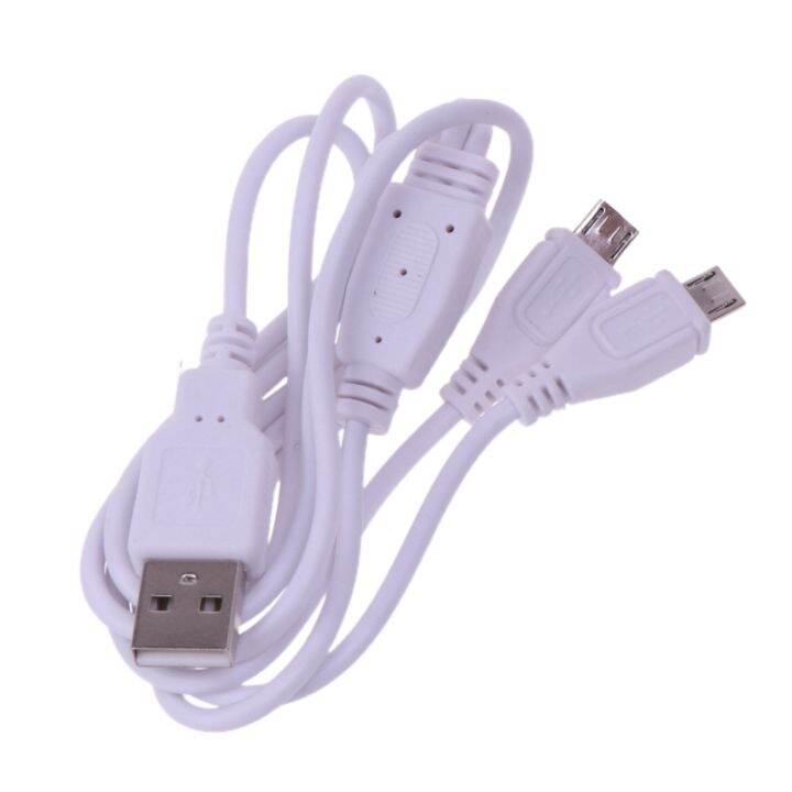 2 In 1 USB To Dual Micro USB Cable Charging Wire Cord Two Device USB ...