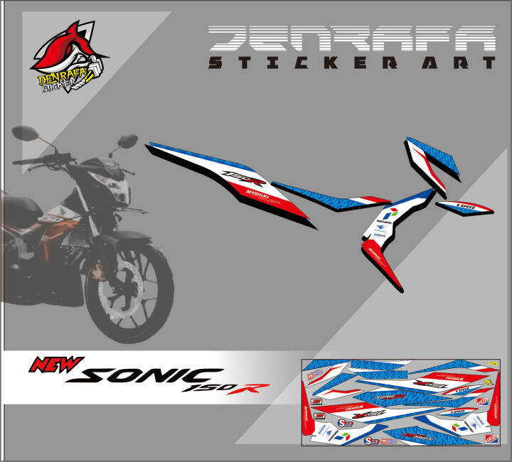 SONIC MANDALIKA STRIPPING MOTOR DENRAFA CUTTING STICKER | Lazada Indonesia