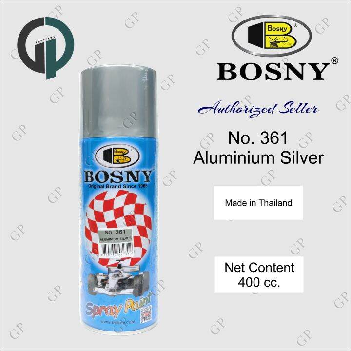 Bosny Spray Paint #361 Aluminium Silver 400ml - GPNorthern | Lazada PH