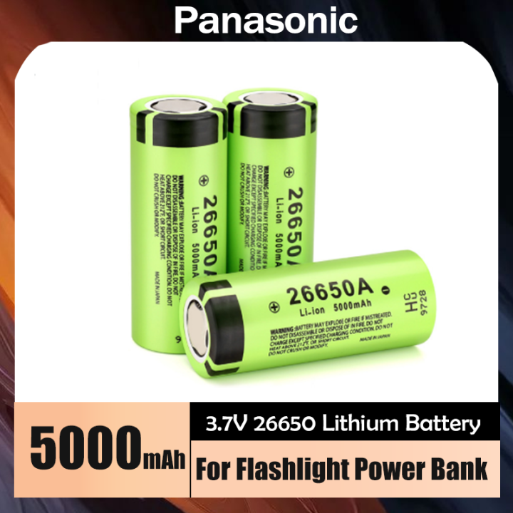 Panasonic Original Rechargeable Battery 26650 5000mah 3.7V 26650A ...