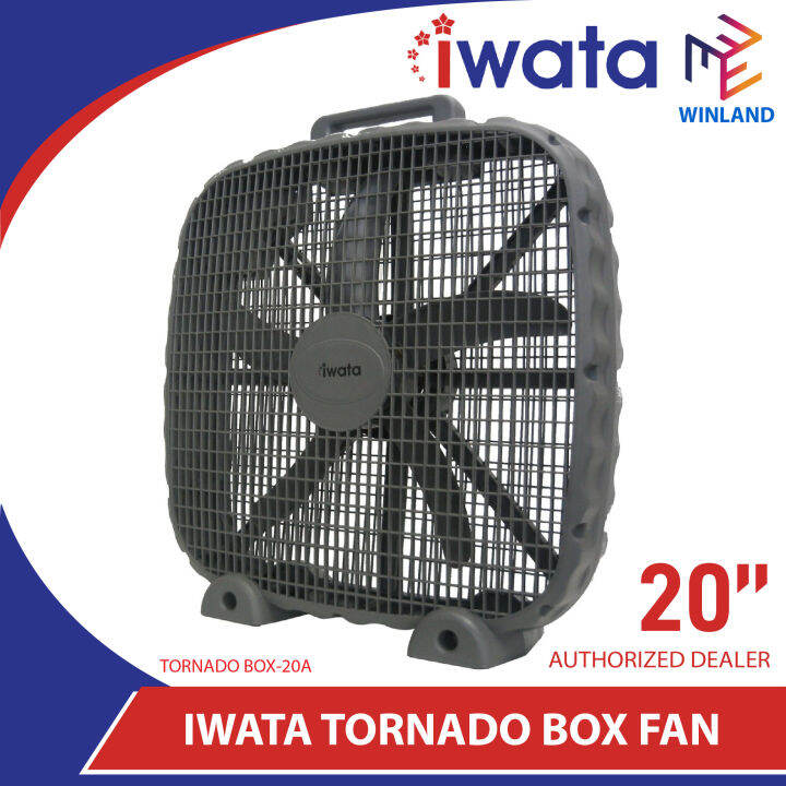 IWATA by Winland Tornado Box Fan 20" Electric Fan with Whisper Quiet ...