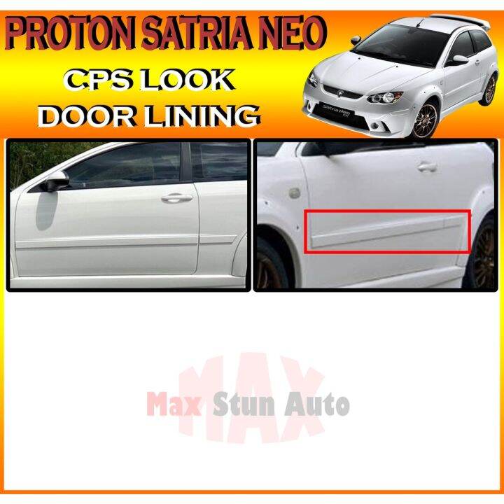 PROTON SATRIA NEO CPS LOOK DOOR LINING (CPS) FIBER SKIRT LIP CAR ...