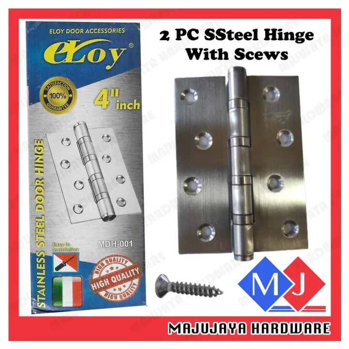 【4"】ELOY Heavy Duty Stainless Steel Door Hinge Ensil Pintu Engsel Door ...