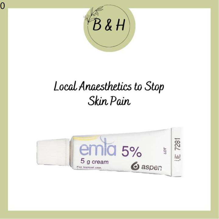 ASPEN EMLA CREAM 5 for Local Anaesthetics Stop Skin Pain - 5G♗ | Lazada