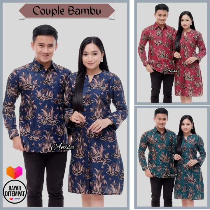 COUPLE BAMBU / BAJU PASANGAN TUNIK / TUNIK COUPLE PASANGAN / BAJU BATIK ...