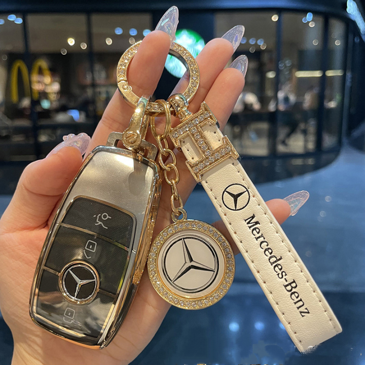 5Km ซิลิโคนฝาครอบรถ Key Chain แหวนสำหรับ Mercedes Benz W203 W210 W211 ...