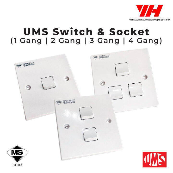 UMS Gang Switches & Sockets || Suis | Lazada