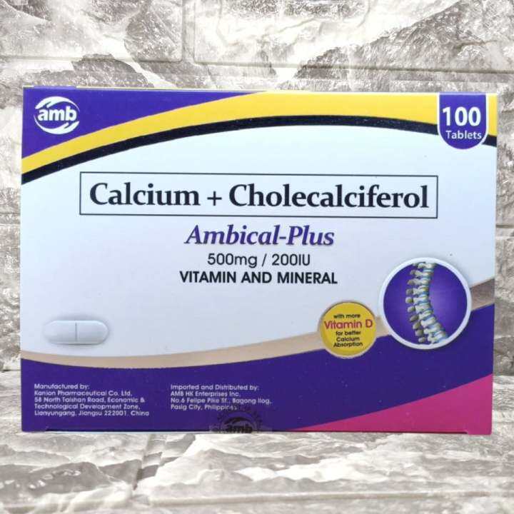 Ambical - Plus (Calcium + Vitamin D3) 100 Tablets | Lazada PH