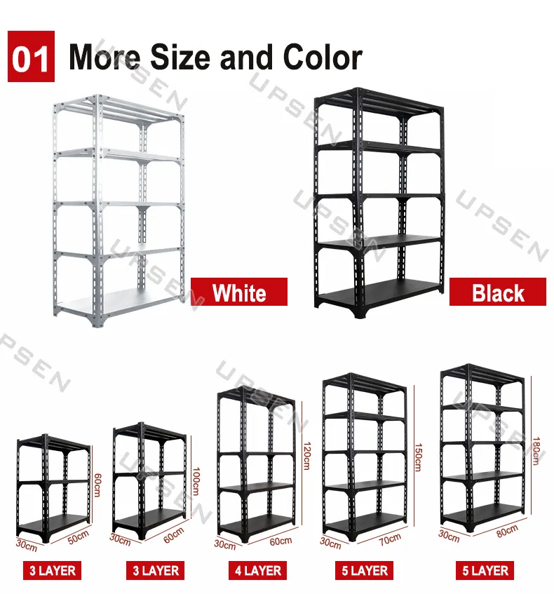 【SUPERSIZE 180*120*40CM】UPSEN All Metal RackAngle Steel Rack Shelves 4 ...