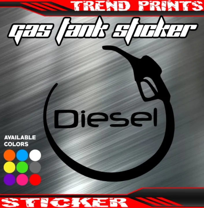 DISEL GAS TANK STICKER water proof car sticker | Lazada PH