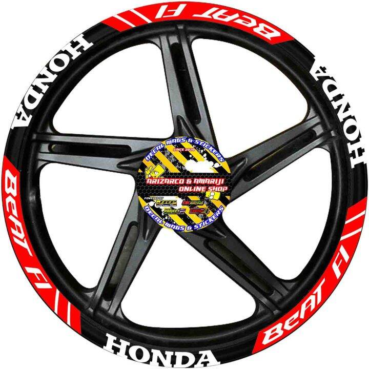 Honda Beat Fi Decal Mag Sticker Printed Version 1 Set For Black Mags ...
