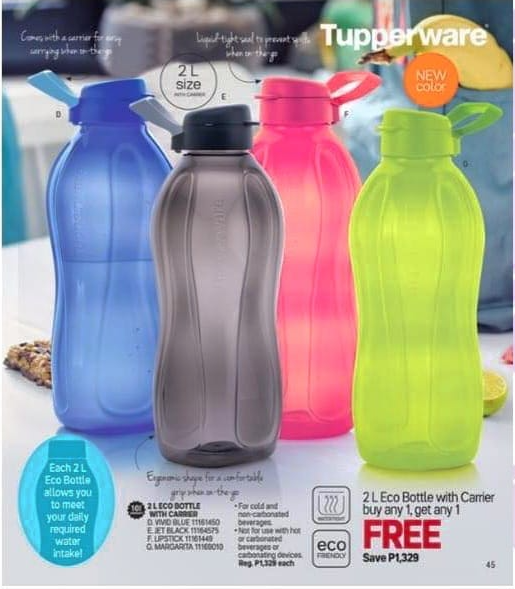Tupperware 2L Eco Bottle with Carrier | Lazada PH