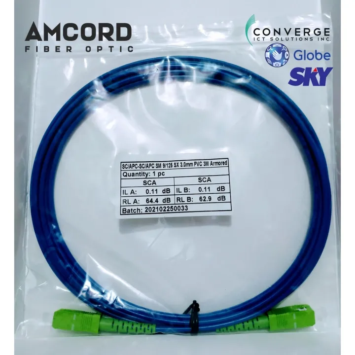 ARMORED Converge Fiber Optic Patch Cord cable Anti-Rodent | Lazada PH