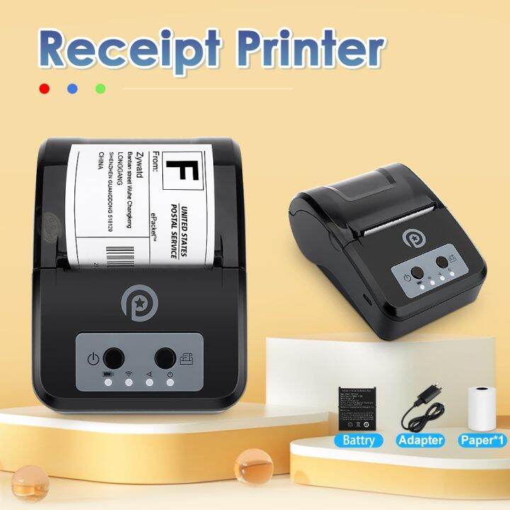 Mini Portable Receipt Printer BT 58mm Wireless Thermal Printer Mobile ...