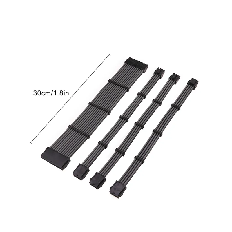 JDB หญิงชาย18AWG แขนยาว PSU Extension สายไฟ30ซม.เครื่องสำรองไฟ ...