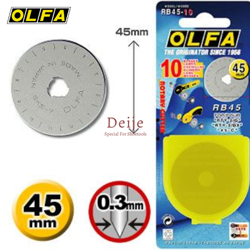 Lưỡi dao tròn xoay Nhật OLFA RB45-10 (10 lưỡi dao 45mm) | Lazada.vn