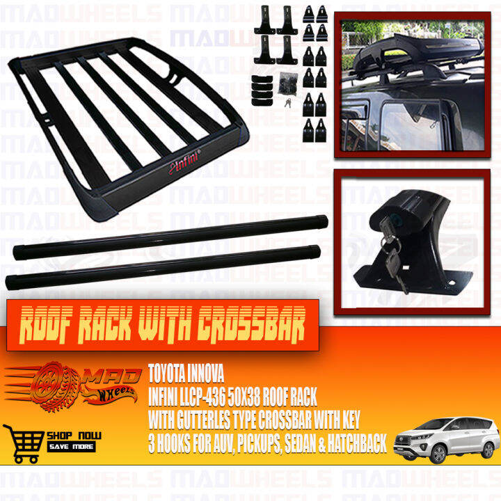 Toyota Innova INFINI LLCP-436 Aluminum Roof Rack 50x38 (Black) with ...