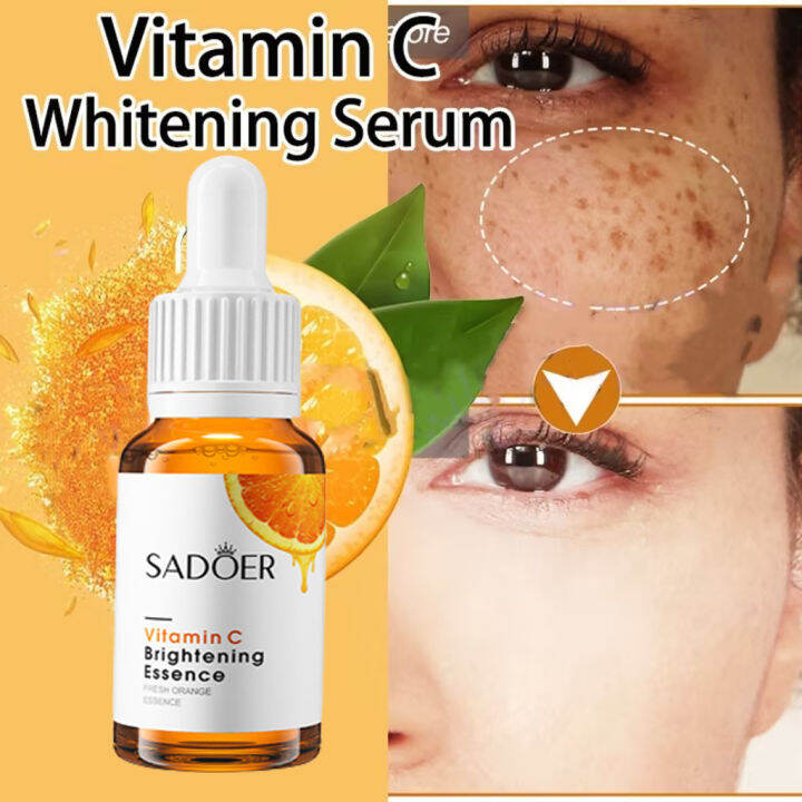 SADOER Natural Vitamin C Facial Serum Hyaluronic Acid Anti-Aging Anti-Wrinkle and Stretch Marks ...