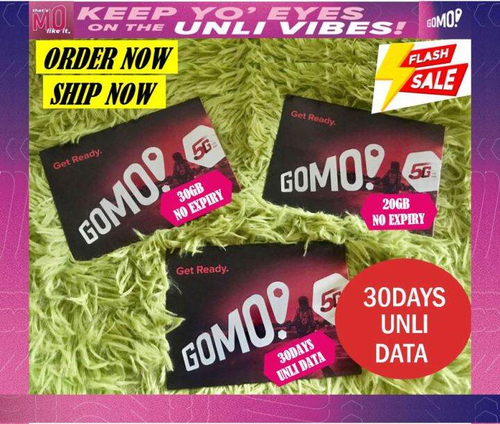 GOMO SIM 30Days UNLIDATA/20GB/ 30GB No Expiry | Lazada PH