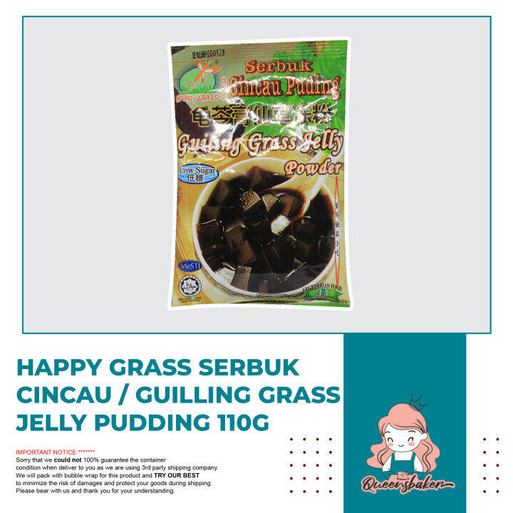 Happy Grass Serbuk Cincau / Guilling Grass Jelly Pudding 110g | Lazada