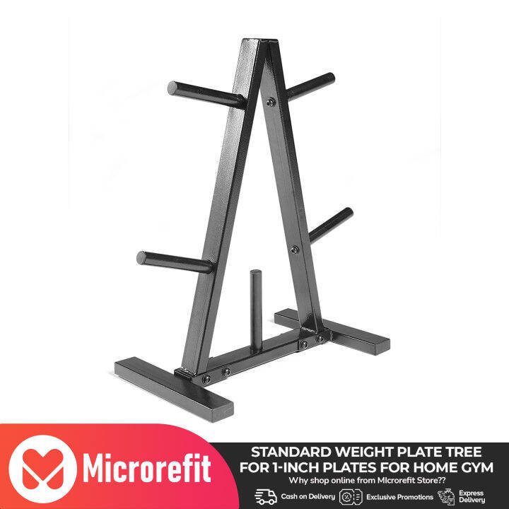 Standard Weight Plate Tree for 1-Inch Plates for Home Gym, 300 lb. Max ...