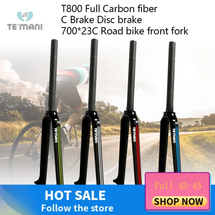【Ready Stock】TEMANI 700C Carbon Road Bike Fork 28.6mm T800 full carbon ...