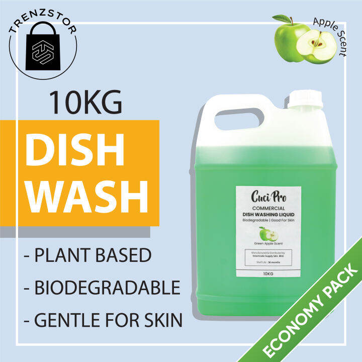 CuciPro Biodegradable Commercial Dishwashing Liquid [Lime / Lemon Scent ...