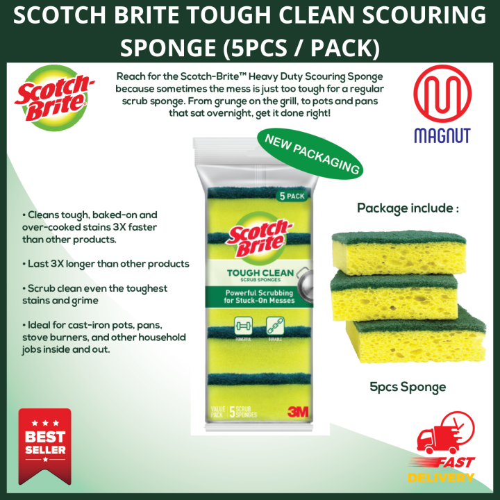 3M Scotch-Brite® Tough Clean Scouring Sponge / Heavy duty scouring ...