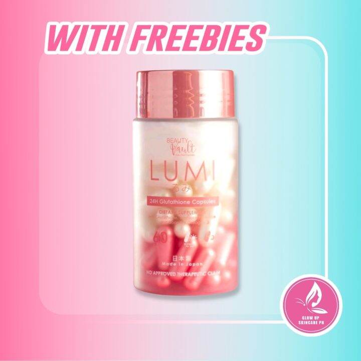 Original Effective LUMI 24H Glutathione Capsules Whitening by Beauty Vault (60 Capsules) Japan ...