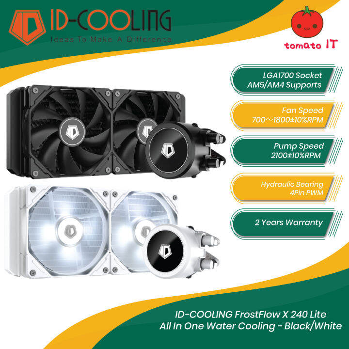 ID-COOLING FrostFlow X 240 Lite All In One Water Cooling - Black/White ...