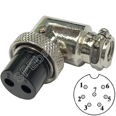 ปลั๊กเหล็ก 7 Pin ต่อสาย PL16-JWR-07 ขนาด 16มิล แบบงอ 90องศา | Lazada.co.th