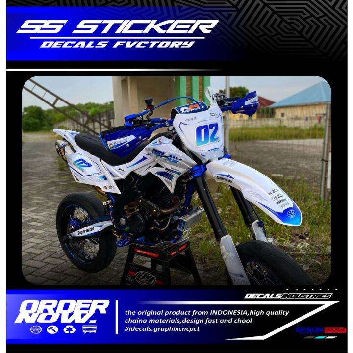 00224 STIKER DECAL D-TRACKER KOMBINASI BIRU HOLOGRAM | Lazada Indonesia