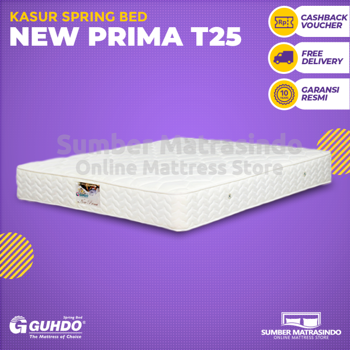 Guhdo Spring Bed Kasur New Prima T25 90x200 / 100x200 / 120x200 / 140x200 / 160x200 / 180x200 ...