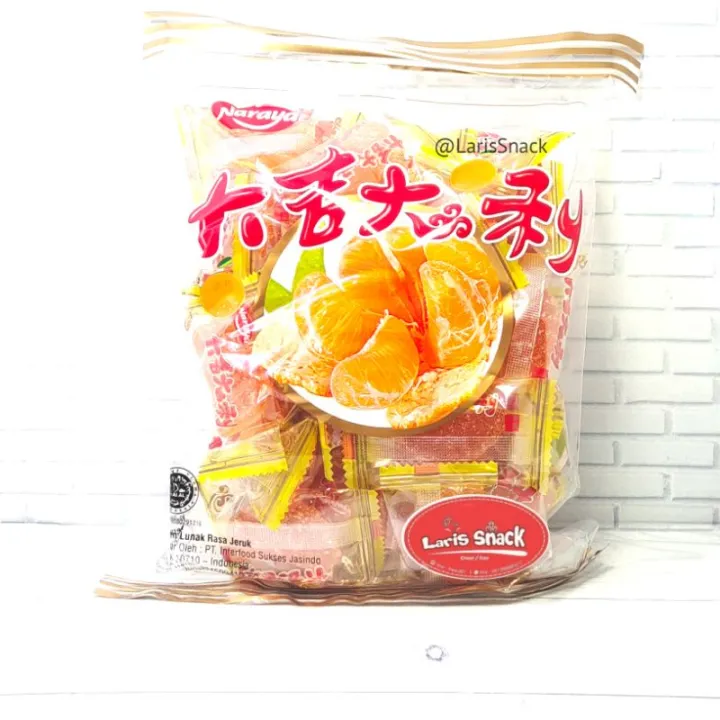 Naraya Permen Jeli Rasa Jeruk 500gr ( Mandarin Orange Jelly Candy ...