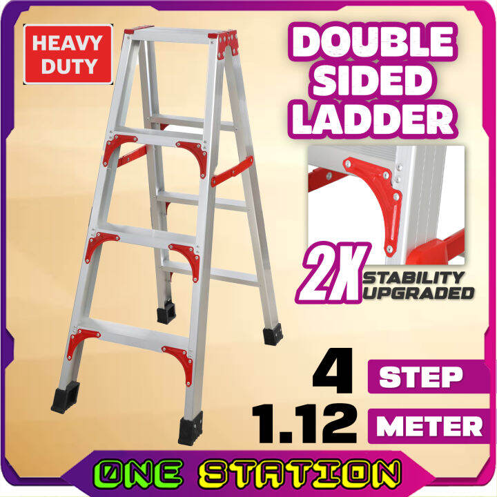 4 Step Ladderman Aluminium Double Sided Ladder Multi Purpose Ladder ...