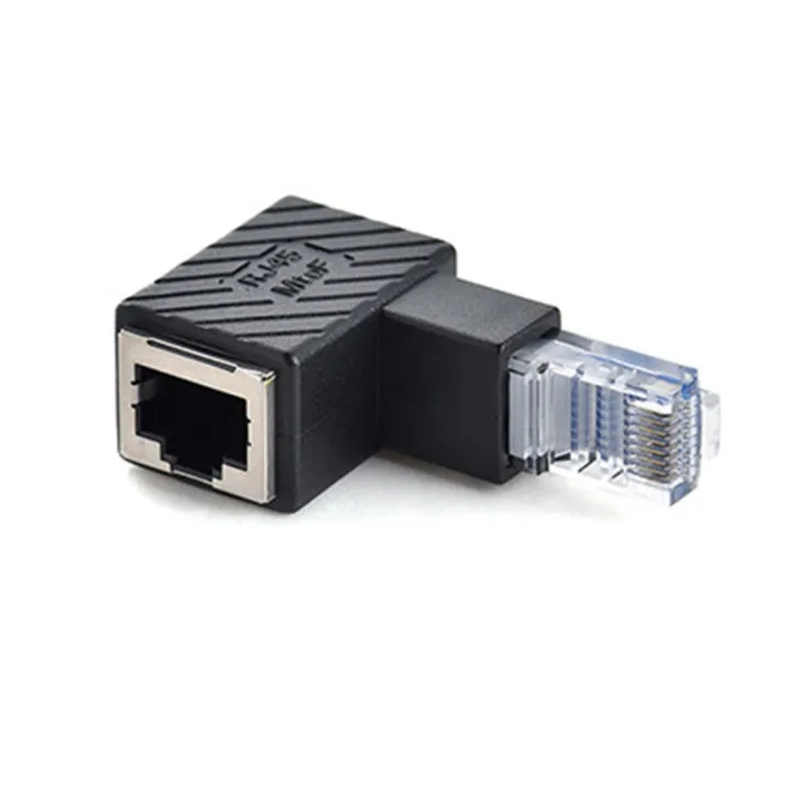 90 Degree Right Left Up Down Angle RJ45 Male to Female Cat 5 / 6 ...