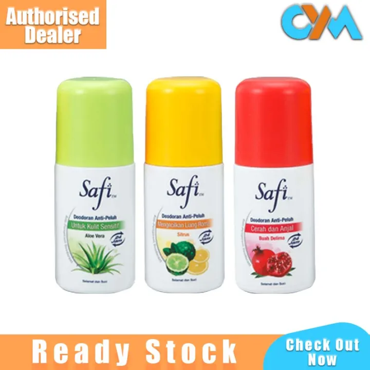 Safi Anti Perspirant Deodorant 48Jam 30ml Deodoran Anti-Peluh Aloe Vera ...