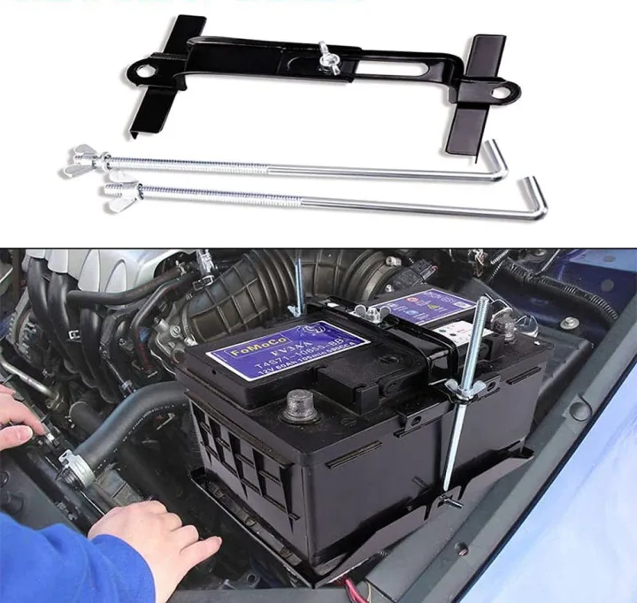 Universal Car Battery Adjustable Crossbar, Battery Hold Bracket ...