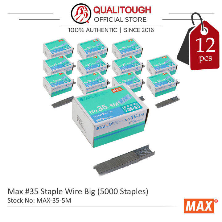 12pcs Max #35 Staple Wire Big (5000 Staples) [MAX-35-5M] | Office and ...