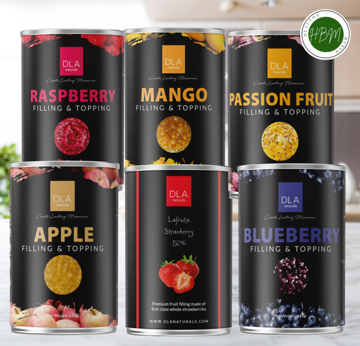 DLA LAFRUTA 50% FRUIT Filling & Topping - Raspberry / Mango / Blueberry ...