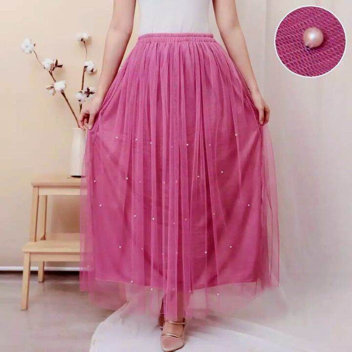 Rok Tutu Anak Perempuan Import Panjang Mutiara Lucu Usia 2 3 4 5 6 7 8 ...