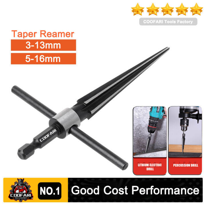 3-13mm 6-16mm Bridge Pin Hole Hand Held Reamer Tools 6 Fluted Handle Tapered Tapered Reamer Set ...