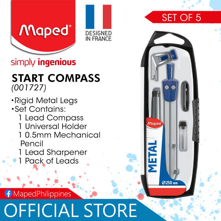 MAPED Start Compass | 5-piece Set | 197513 | School Compass Set | Lazada PH