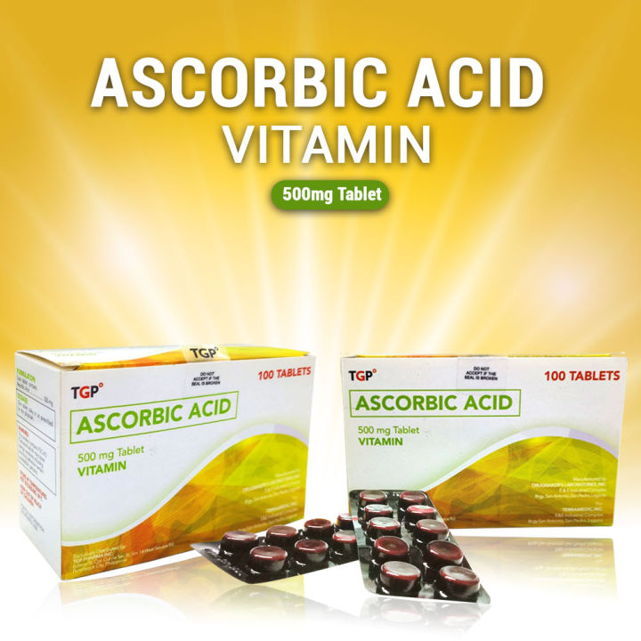 1 Box TGP Ascorbic Acid Vitamin ( Vitamin C) Tablet 500mg 100 Tablet ...